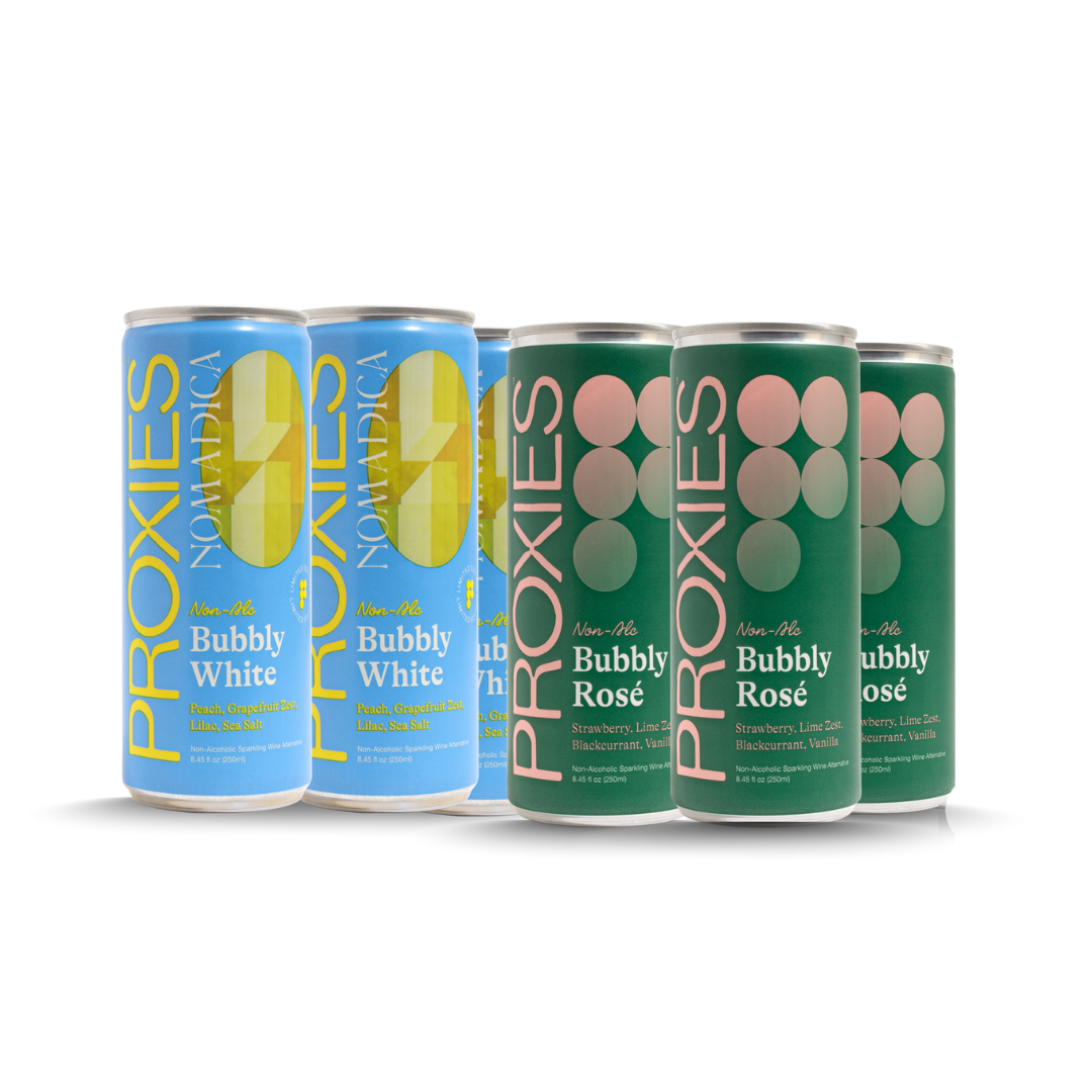 Non-Alc Bubbly White Wine | Can 6-Pack | Try Proxies
